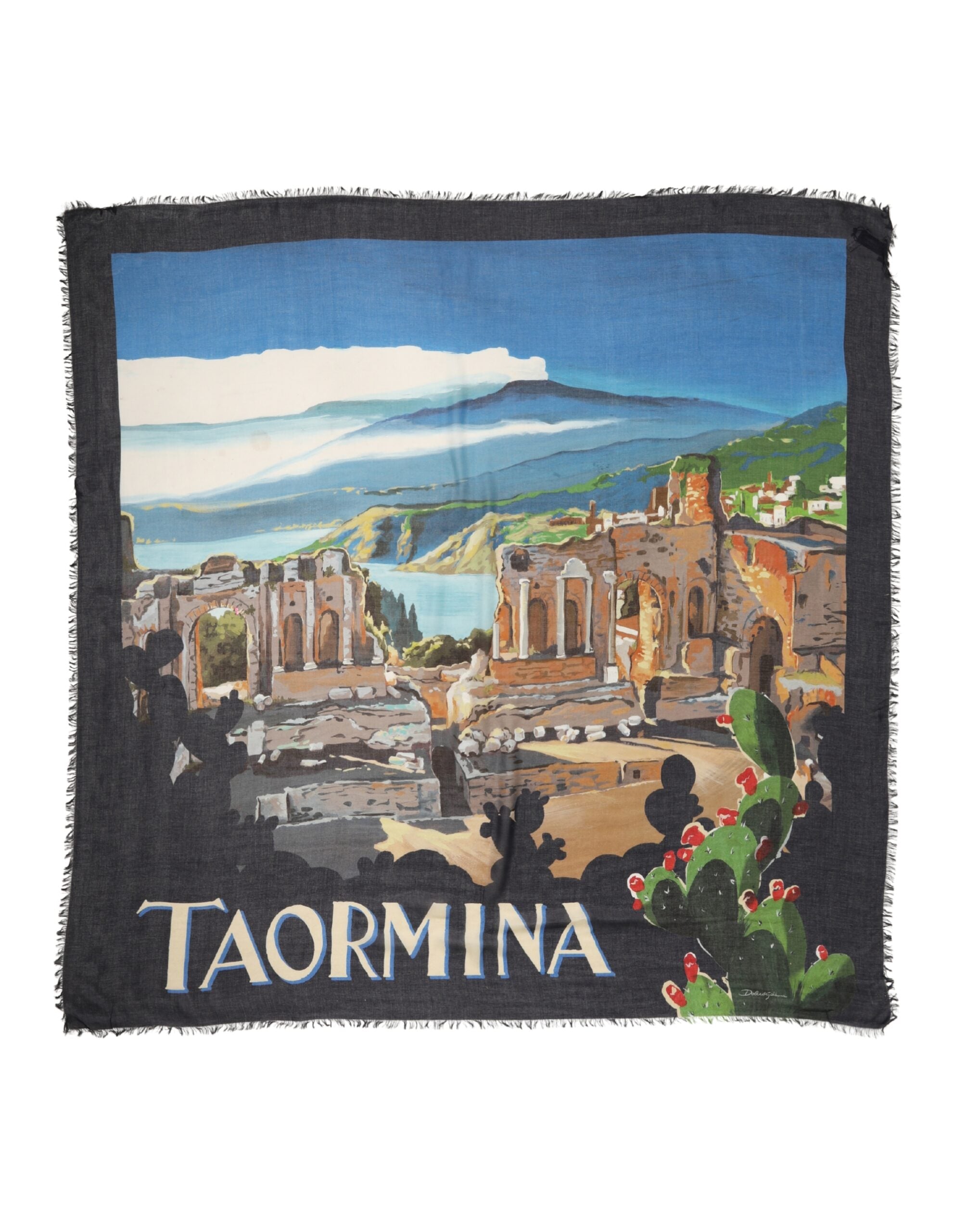 Dolce & Gabbana Multicolor Taormina Modal Shawl 130cm x 130cm Men Men'