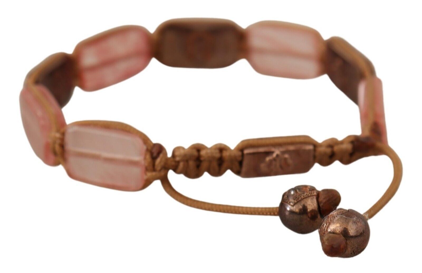 Nialaya Multicolor Crystals Logo Embellished Adjustable Women's Bracel