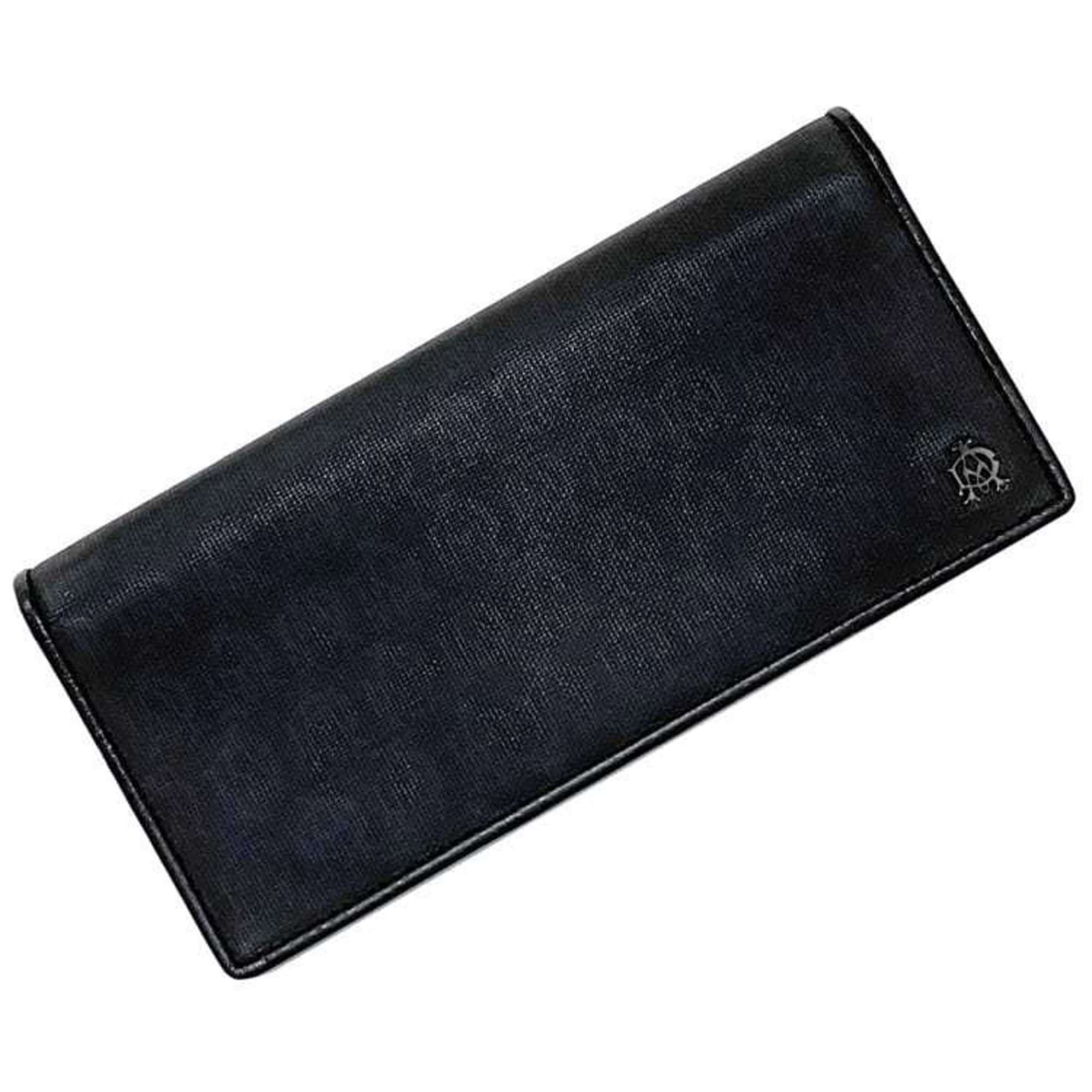 Dunhill Black Leather Long Wallet (Bi-Fold) (Pre-Owned)