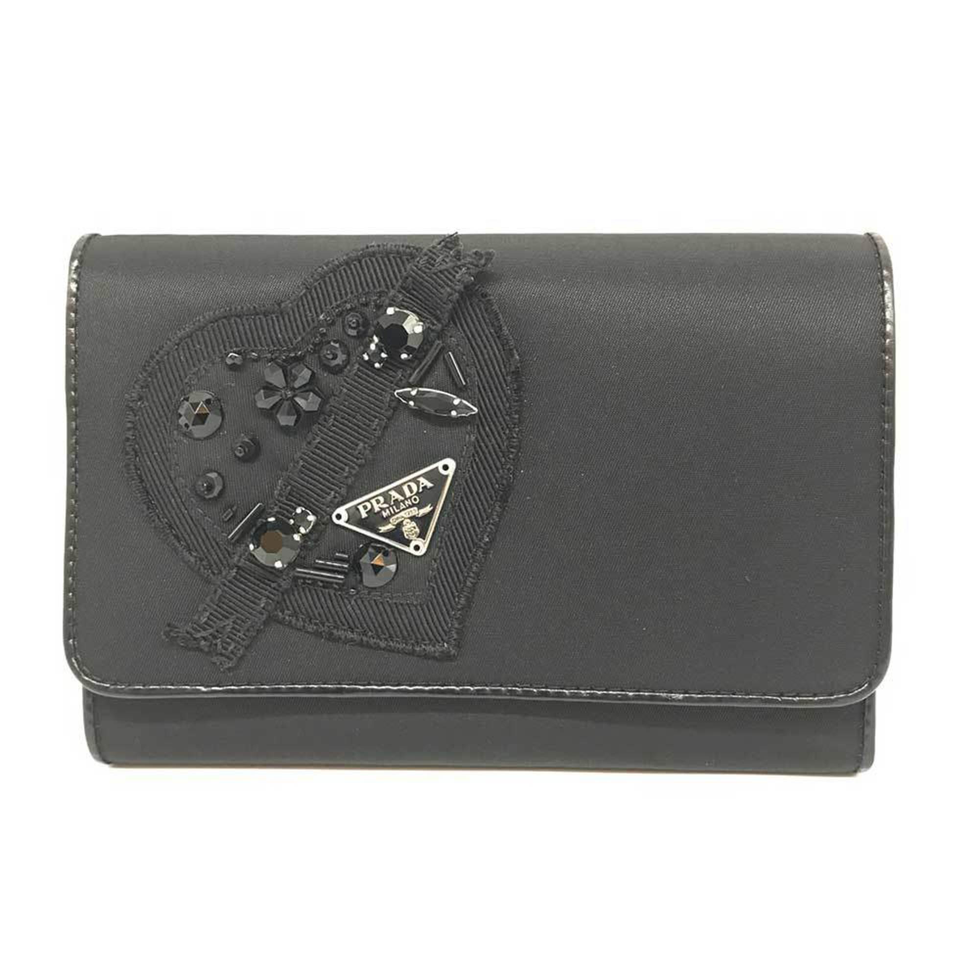 Prada Black Nylon Wallet (Bi-Fold) (Pre-Owned)