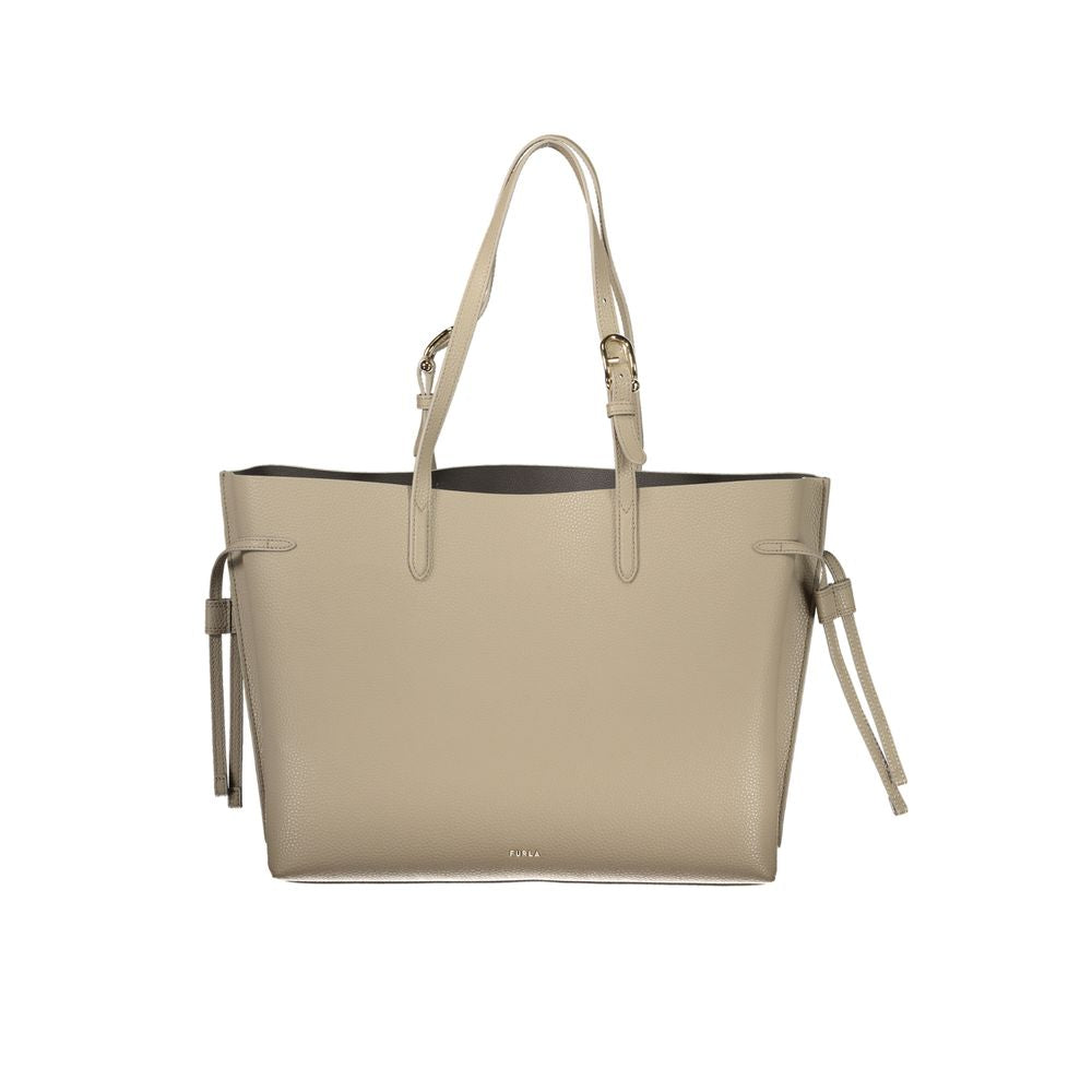Furla Beige Leather Women Women's Handbag